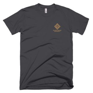 IOU Logo Embroidered T-Shirt Black/Gold - IOU STORE
